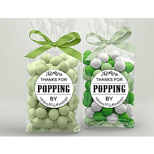 120PCS Ready to Pop Stickers, Baby Shower Favour Stickers, Thanks for Popping by Stickers, Baby Shower Stickers，1.6 Inch Diameter Round Design