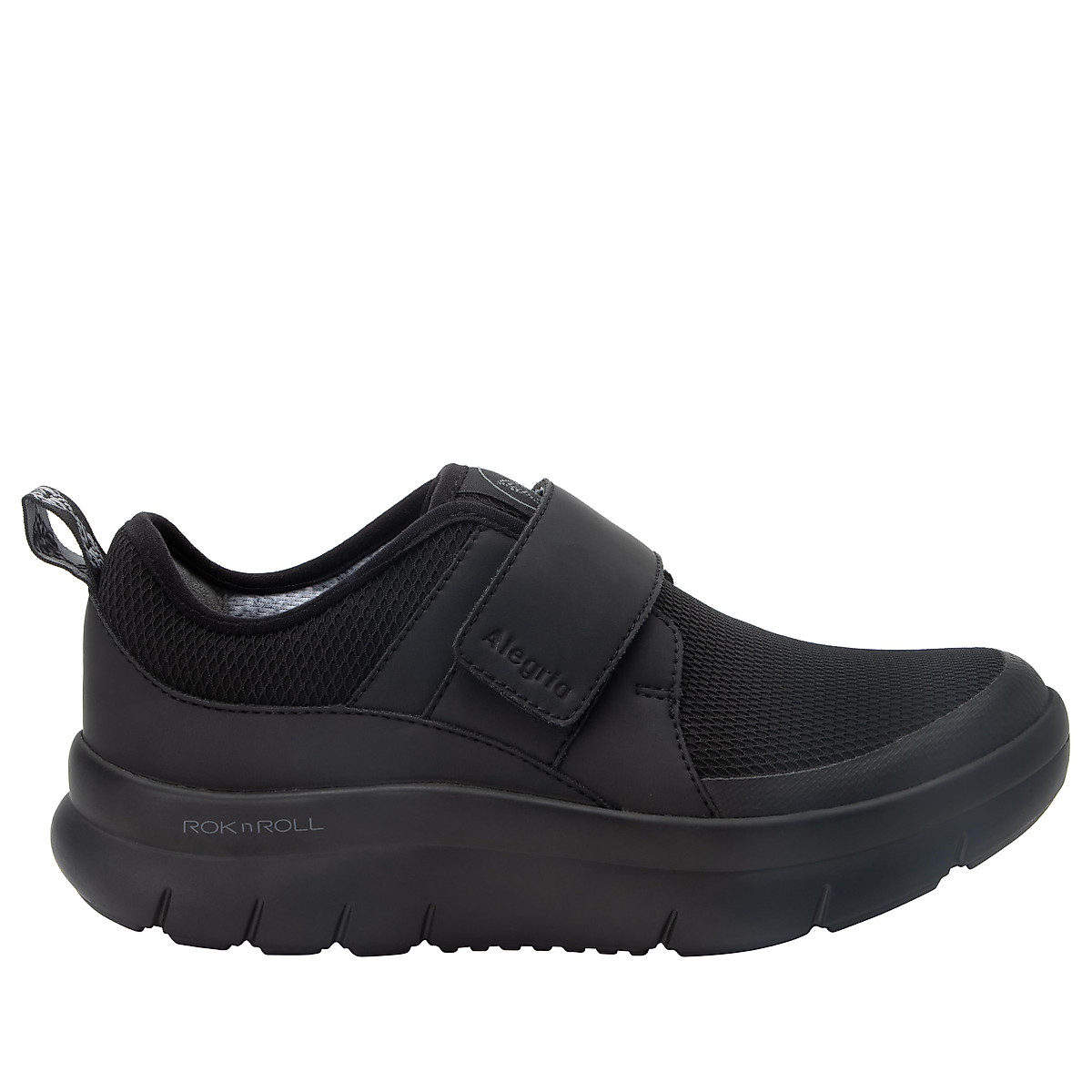 Alegria Rok N Roll Women Double Athletic Walking Shoe Trouble Black Mesh 11.5-12 M US