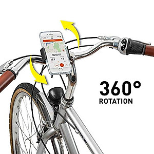 Nite Ize Squeeze Rotating Smartphone Bar Mount, Universal Bike Phone Holder For Bar or Stem, Compatible With MagSafe iPhone 12 Pro Max/Mini/Galaxy/Edge/Google Pixel and more