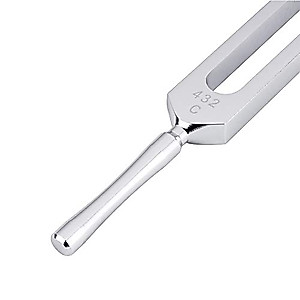 QIYUN Tuning Fork, 432 Hz Tuning Forks Healing Tuned, Tuning Fork with a Malle, Cleaning Cloth and Bag, Aluminum Alloy