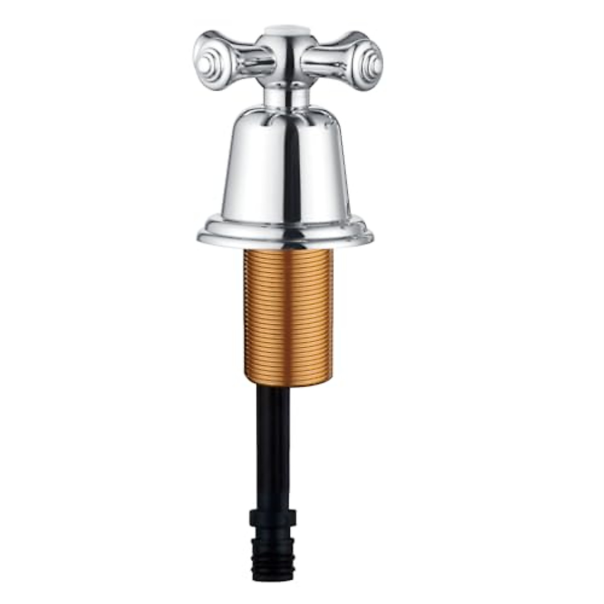 RKF Faucet- Replacement Classic Cross Knobs Handles with Valve Faucet Accessory Faucet Parts Faucet Kit Chrome Polished W033