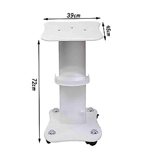 JF-XUAN Cart Multifunction Portable Hand Trucks Recycling Vehicles,Serving Trolley Cart Aluminum Alloy Abs Plastic Invisible Armrest Shelf High Capacity Universal Wheel Medical, Load 60 Kg,45x39x72c