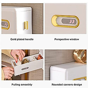 QQXX Underwear Sock Organizer, Wall Mount Drawer Storage Box, Punch-Free Multifunctional Closet Underwear Organizers for Home Bedroom(4pcs, White)