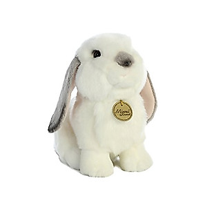 Aurora® Realistic Miyoni® Lop Eared Rabbit Stuffed Animal - Lifelike Detail - Cherished Companionship - Grey 11 Inches