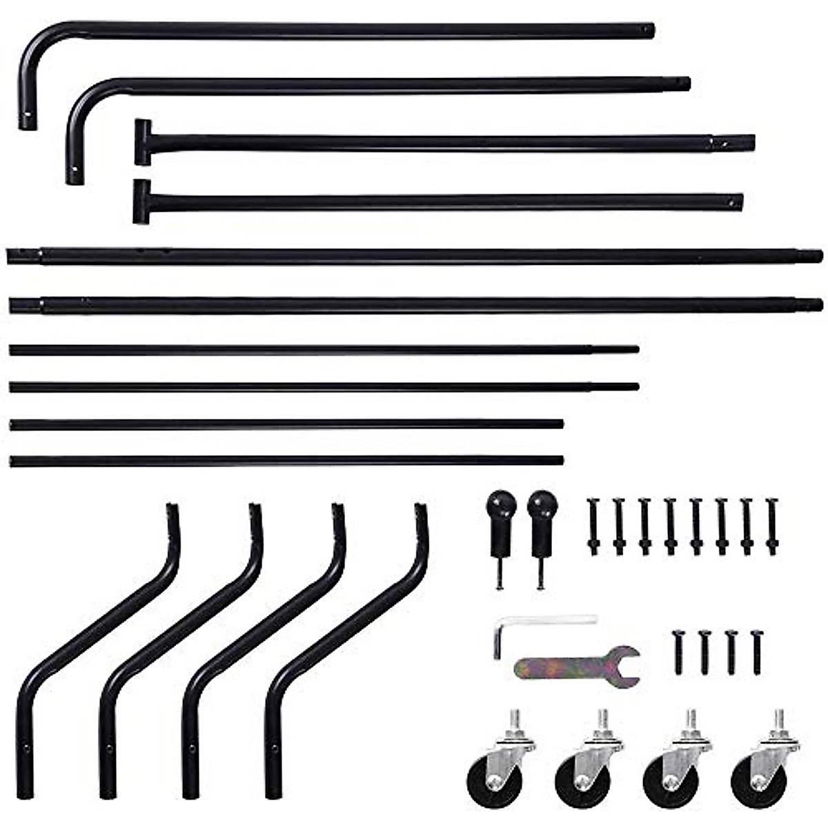 Ejoyous Rolling Garment Rack, Heavy Duty Movable Clothing Hanging Rack Commercial Grade Clothes Rail Display Stand Storage Organizer on Wheel with Bottom Shelf