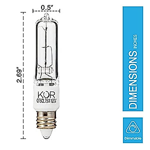 (Pack Of 4) Q75CL/MC - 75 Watt JD T4 E11 Mini Candelabra Base 120V Clear Light Bulbs