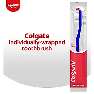 Colgate Soft Toothbrushes, Bulk Toothbrushes, Individually Wrapped Toothbrushes for Adults, Case of 144