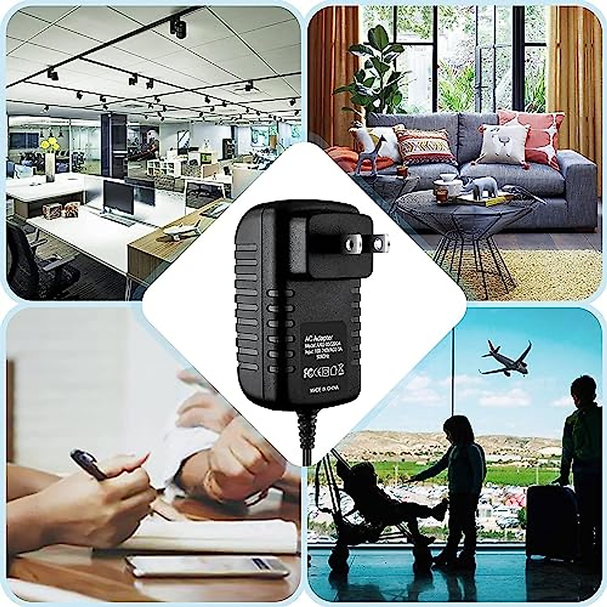 GIZMAC 8V AC/DC Adapter for at&T Vtech SynJ SB67118 SB67138 SB67158 Syn J SB 67118 SB 67138 SB 67158 4-Line Corded Cordless Phone Small Business Telephone System ATT DC8V Power Supply