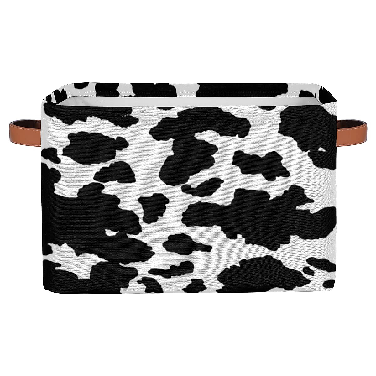 Cube Storage Bins Cow Print Storage Basket Fabric Rectangle Storage Bins Collapsible Nursery Storage Bin Organizer Basket Storage Box for Shelves, Closet
