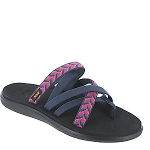 Teva Women's Voya Zillesa Sandal, Retro Geometric Navy, 7