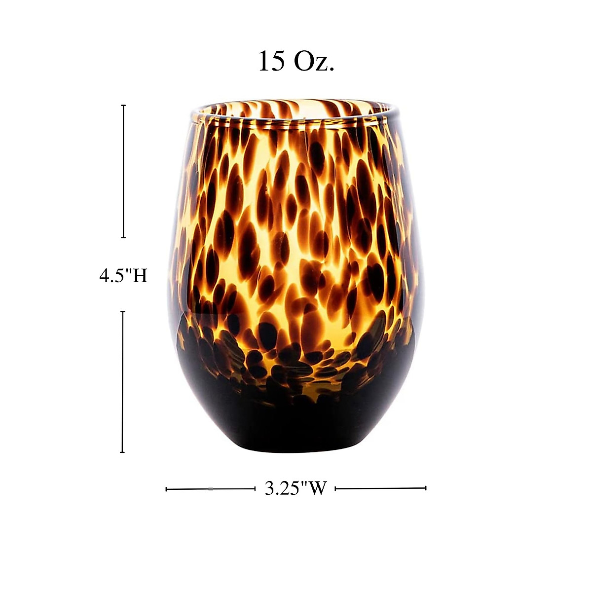 Juliska Puro Stemless Wine Glass - Tortoiseshell, Everyday Glassware