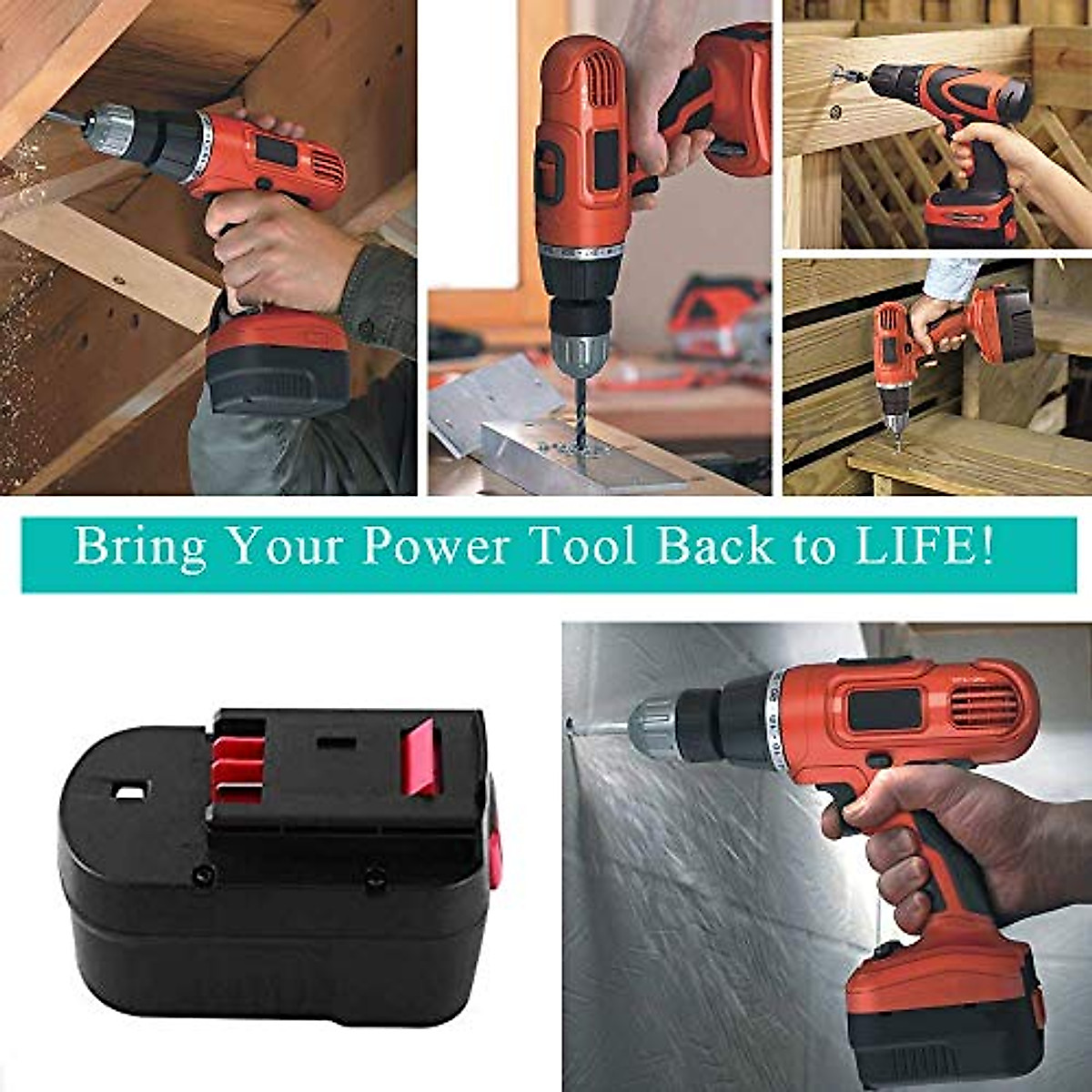 3.6Ah HPB14 Replacement Battery Compatible with Black and Decker 14.4V Battery Firestorm FSB14 FS140BX 499936-34 499936-35 A14 A144EX A1714 BD1444L HPD14K-2 Cordless Power Tool