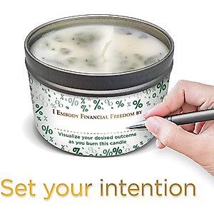 MAGNIFICENT 101 Money Financial Freedom Aromatherapy Candle − Clove, Cinnamon, Citronella Scented Natural Soybean Wax Tin Candle for Purification and Chakra Healing