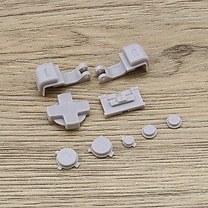 The Lord of the Tools Set of 23 Button Kit Compatible with Gameboy Advance SP Handheld Game Console A B L R Button Replacement Repair Accessory Grey