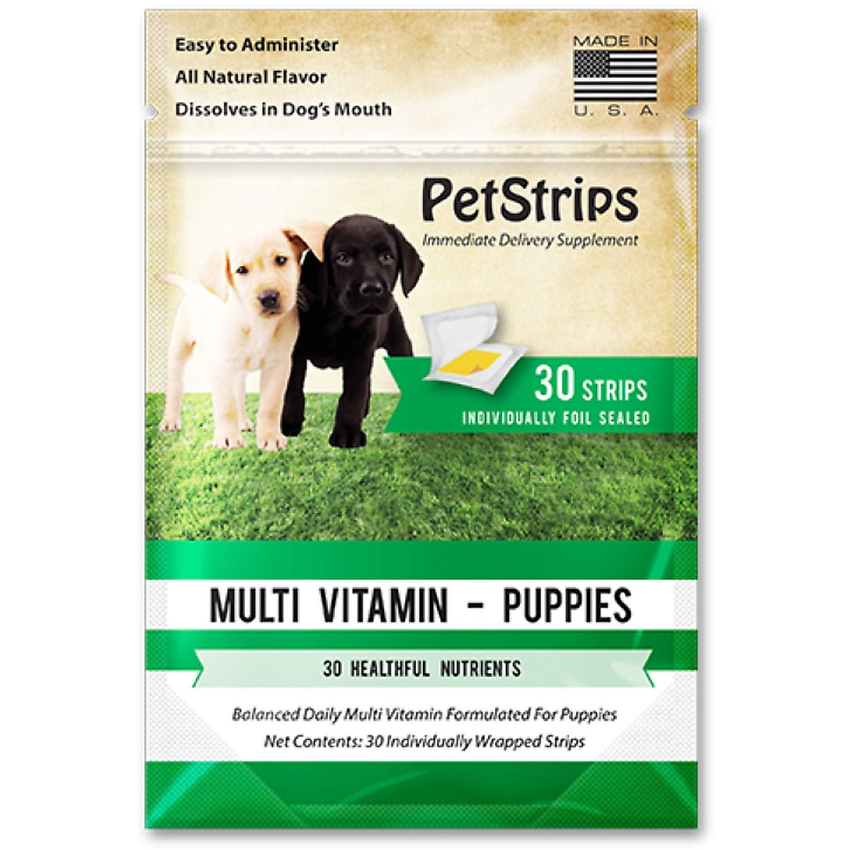 PetStrips Multi Vitamin for Puppies 30 Fast-Acting Strips (21005)