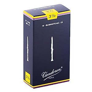 Vandoren CR1135 Eb Clarinet Traditional Reeds Strength 3.5; Box of 10