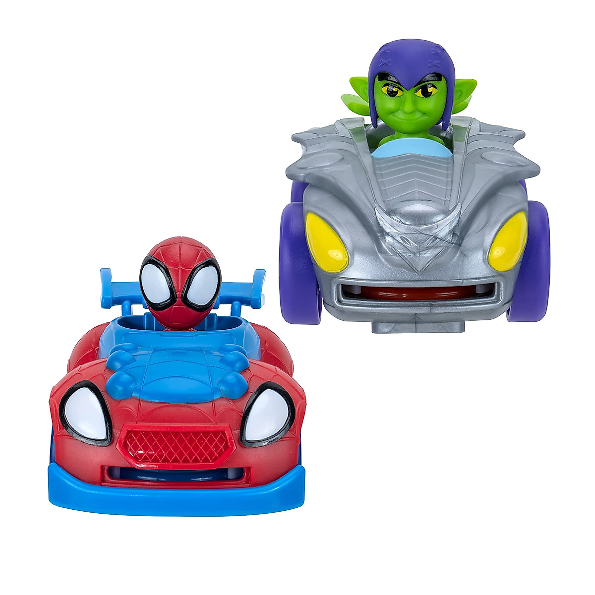 Marvel Spidey and his Amazing Friends Little Vehicle 2-Pack - 5” Disc Dashers Featuring Spidey Vs Green Goblin - Amazon Exclusive