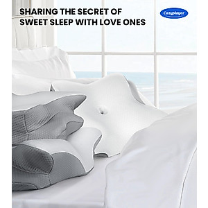 Ultra Pain Relief Cooling Pillow for Neck Support, Adjustable Cervical Pillow Cozy Sleeping, Odorless Ergonomic Contour Memory Foam Pillows, Orthopedic Bed Pillow for Side Back Stomach Sleeper