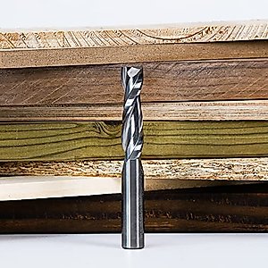 SpeTool Upcut Spiral Router Bits Extra Long (4 inch) with 1/2 Inch Shank , 1/2 Cutting Diameter Solid Carbide CNC Router Bits End Mill for Wood Mortises and Cutting Dadoes Carving