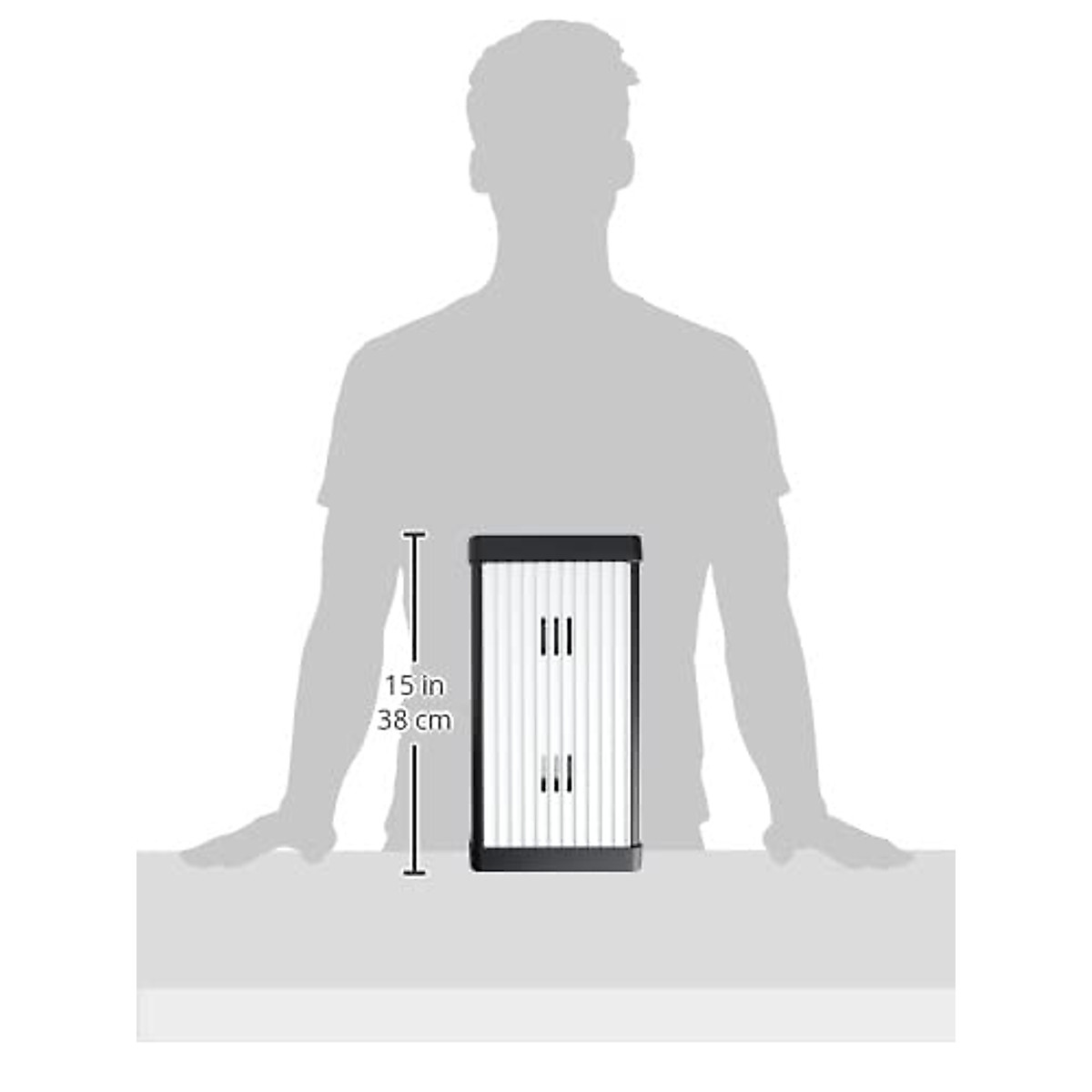 Brabantia 477140 Wood Farmer with 2 Burner, 40 x 20 x 10 cm, Matt Black