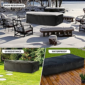 Amopatio Patio Furniture Covers Waterproof, 600D Heavy Duty Outdoor Furniture Covers Waterproof for Patio Furniture, Outdoor Table and Chair Covers, UV and Wind Resistant Cover (108"L x 82"W x 28"H)