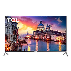 TCL 55R625 55-inch 6-Series 4K QLED UHD HDR Roku Smart TV Bundle with 37-70-inch Low Profile Wall Mount Kit, Deco Gear Wireless Keyboard and 6-Outlet Surge Adapter with Night Light
