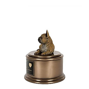 Perfect Memorials French Bulldog Custom Engraved Figurine Cremation Urn (55 Cu/in) - Dog Urn Keepsake for Ashes/Display at Home/Personalized Plaque/A Beautiful Tribute to Your Lost Pet