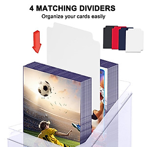 4 Pack Card Deck Cases for Trading Cards, Acrylic Card Storage Boxes Holding 100+ Sleeved Cards Fit for MTG,TCG Sports Cards, Game Card Standard Cards