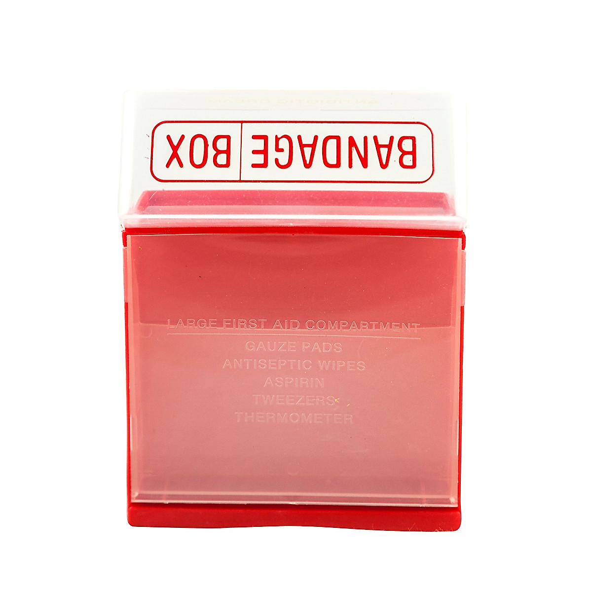 Bandage Box Container, Red with White Center