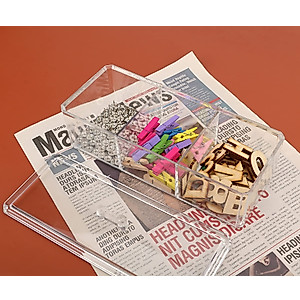 dedoot Plastic Drawer Organizer, Clear Acrylic Vanity Desk Storage and Organizer, 3 Compartment Make Up Holder with Lid Bathroom Display Storage Container for Jewelry, Small Items, 9.17x3.7X3.46 Inch