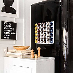 Nespresso Pods Holder for Coffee Pod Holder, k-Cup Organizer Storage on Coffee Bar Accessories And Organizer Wall Mount Under Cabinet Coffee Maker