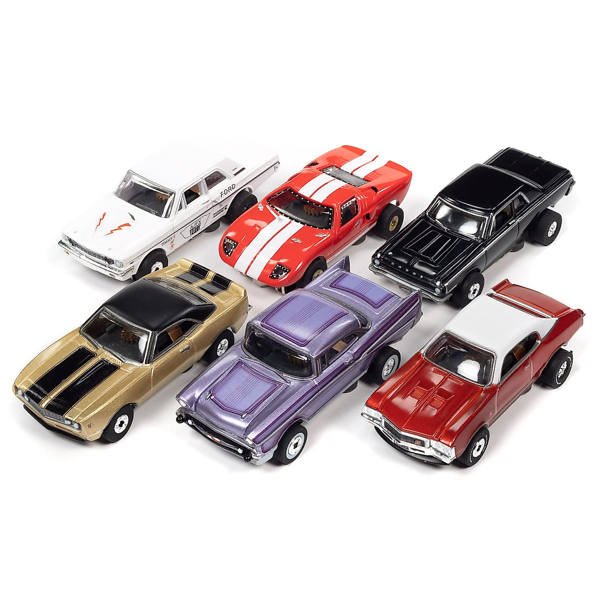 Auto World Thunderjet Cars N Coffee 1964 Dodge 330 (Black) HO Scale Slot Car