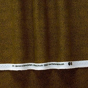 Maywood Studio Woolies Flannel Herringbone Green, Fabric by the Yard