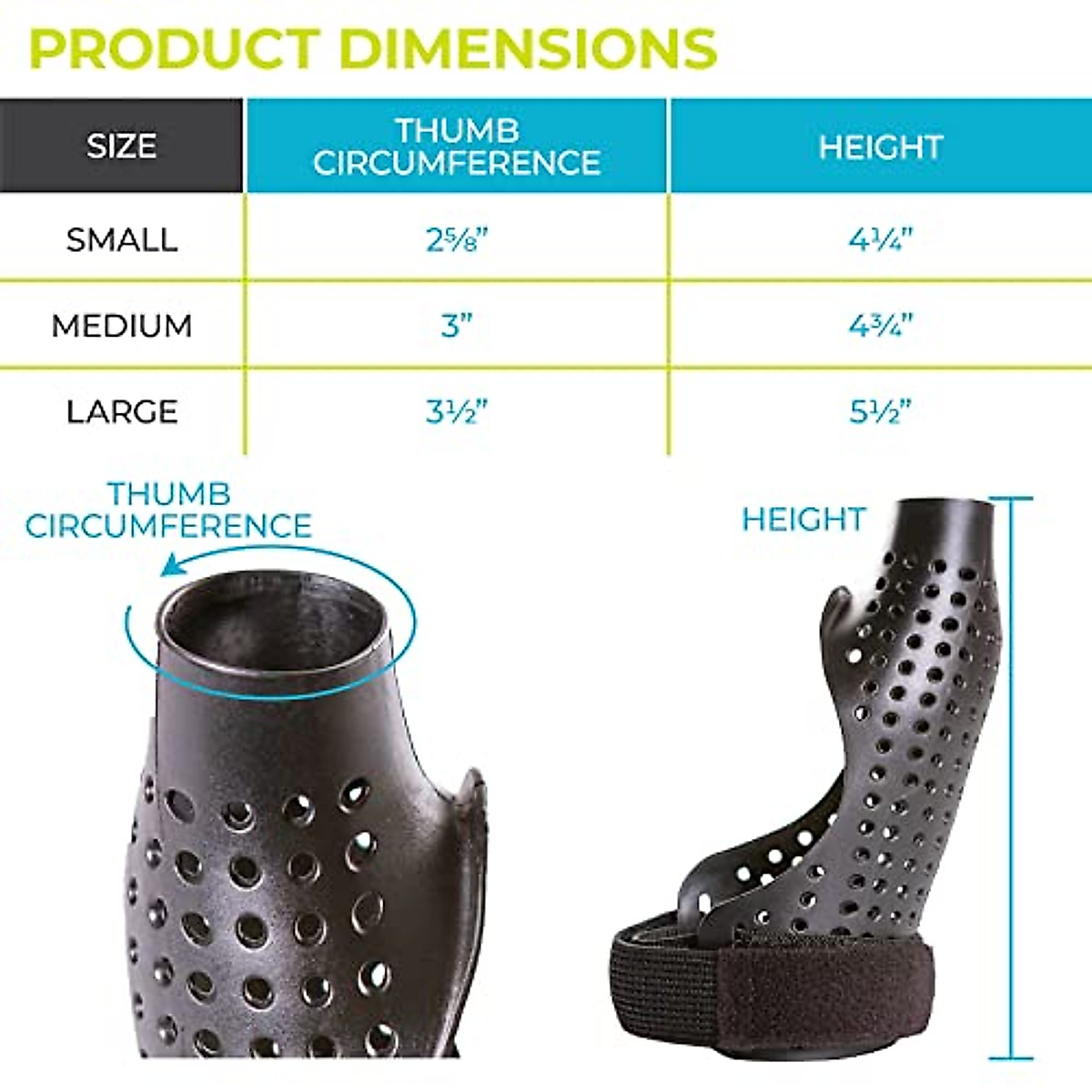 BraceAbility Hard Plastic Thumb Splint | Arthritis Treatment Brace to Immobilize & Stabilize CMC, Basal and MCP Joints for Trigger Thumb, Tendonitis Pain, Sprains (Medium - Left Hand)