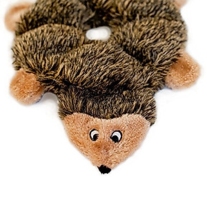 ZippyPaws - Loopy - No Stuffing Squeaky Plush Dog Toy - for Small and Medium Dogs - Hedgehog