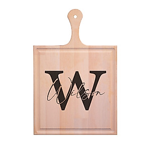 Custom Cutting Board | Wedding Cutting Board | Custom Wedding Gift | Wedding Gift | Personalized Cutting Board | Engraved Cutting Board | Anniversary Gift | Wedding Gifts for Couples (With Handle)