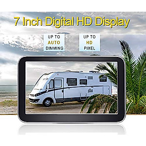 AMTIFO Wireless Backup Camera Car HD 1080P WiFi Rear View System 7 Inch Monitor Kit Truck Camper RV Hitch Auto License Plate Back Cam W70