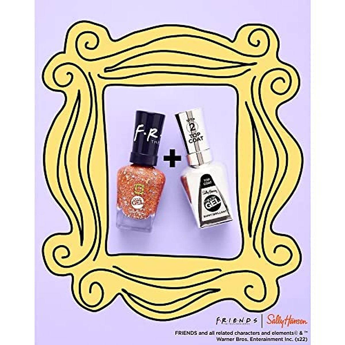 Sally Hansen Miracle Gel Friends Duo 2 pack: THE ONE WITH (LAVENDOOR & TOP COAT SHINY)