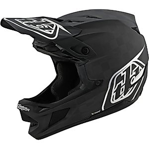 Troy Lee Designs D4 Carbon Full Face Mountain Bike Helmet for Max Ventilation Lightweight MIPS EPP EPS Racing Downhill DH BMX MTB - Adult Men Women - Black/Silver, Medium