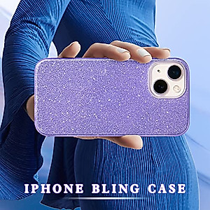 MATEPROX iPhone 13 Mini case,iPhone 12 Mini Cases Bling Sparkle Cute Girls Women Protective Cases for iPhone 13 Mini/iPhone 12 Mini (Purple)