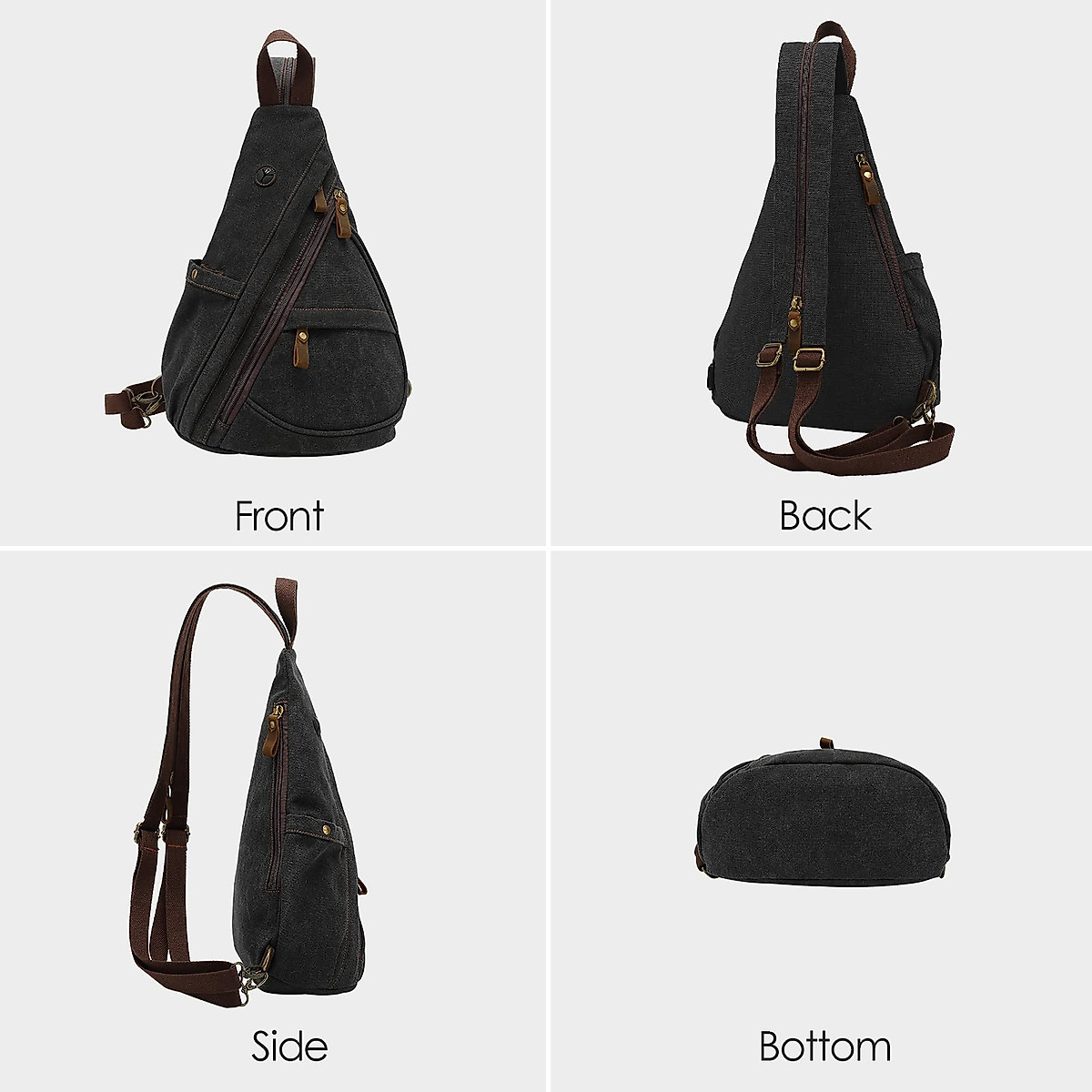 Egoelife Sling Bag Small Crossbody Backpack Casual Daypack School Satchel for Men Women