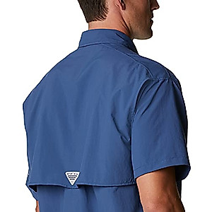 Columbia Men's Standard Bahama Ii Short Sleeve Shirt, Night Tide, Large