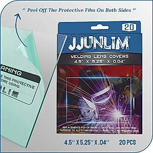 20PCS 4.5" X 5.25" X .04" Universal Welding Helmet Hood Replacement Clear Lenses Cover (Outer)