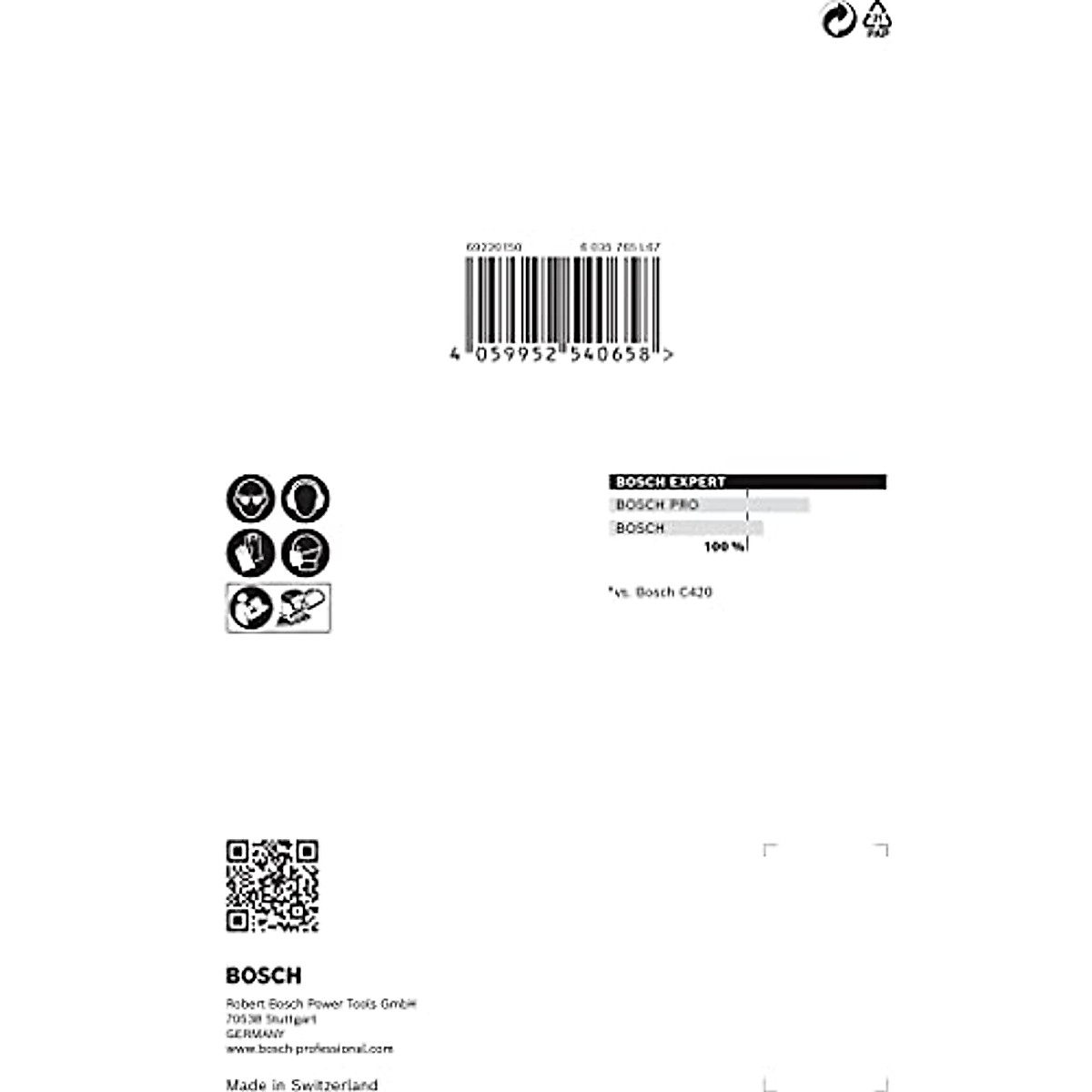 Bosch Professional 10x Expert M480 Sanding Net (for Hardwood, Paint on Wood, 100x150 mm, Grit 120, Accessories Multi Sander)