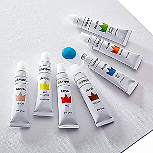 KINGART Studio Acrylic Paint, 12 ml (.4oz), Set of 12 Colors