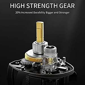 YKLP Fishing Baitcasting Reel, Baitcaster Fishing Reels with 18+1BB Stainless Steel Ball Bearings,Magnetic Braking System for Fishing Saltwater Freshwater, Available in 7.1: 1