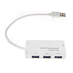 Lysee Plug & Connectors - USB 3.0 Hub 4 Port USB Hub 5Gbps Super-Speed USB Splitter Adapter Computer Periphearls for PC Laptop Notebook - (Color: White)