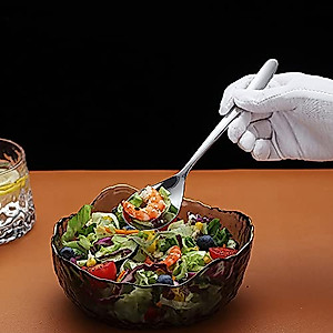 Dinner Spoons 6 Piece, 8.1'' Stainless Steel Tablespoons, Soup Spoons, Dessert Spoons, Spoons Silverware for Home, Kitchen or Restauran,Dishwasher Safe (Silver)