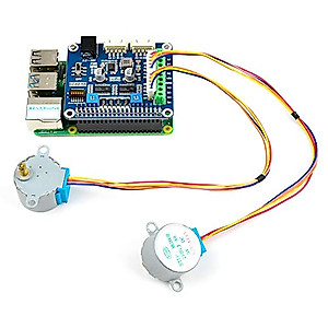 Stepper Motor HAT for Raspberry Pi 4B/3B+/2B/B+/Zero/W/WH/and Jetson Nano,DRV8825 Motor Controller Drives Two Stepper Motors, Up to 1/32 Microstepping,Use for 3D Printer,Sculpturing Machine etc