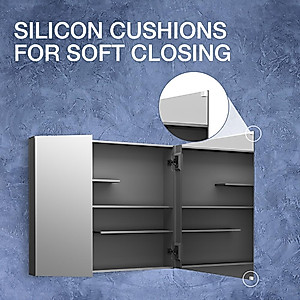 KOHLER Medicine Cabinet, Bathroom Medicine Cabinet, Slow-Close Mirrored Door and Interior, Surface or Recessed Installation